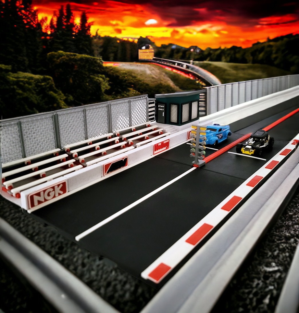 1/64 Scale 3D Printed Drag Race Track Diorama With LED - Etsy