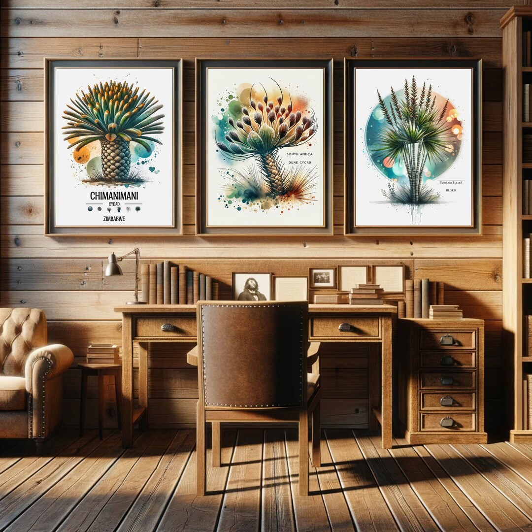 Endangered Species Collection, Cycad Art Prints, Plant Decor, Cycad ...