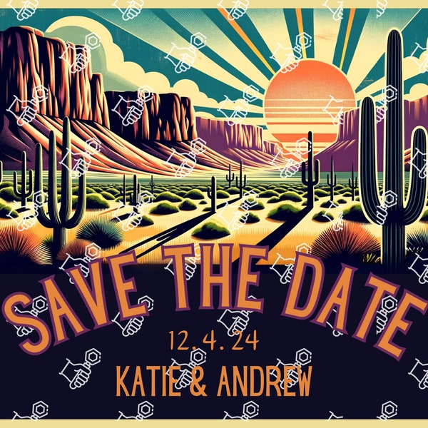Desert Save the Date - Etsy