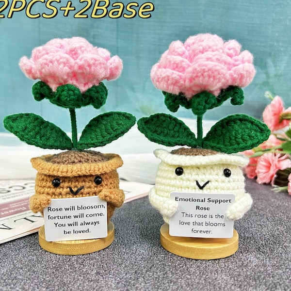 Crochet Rose Potted Plant - Etsy