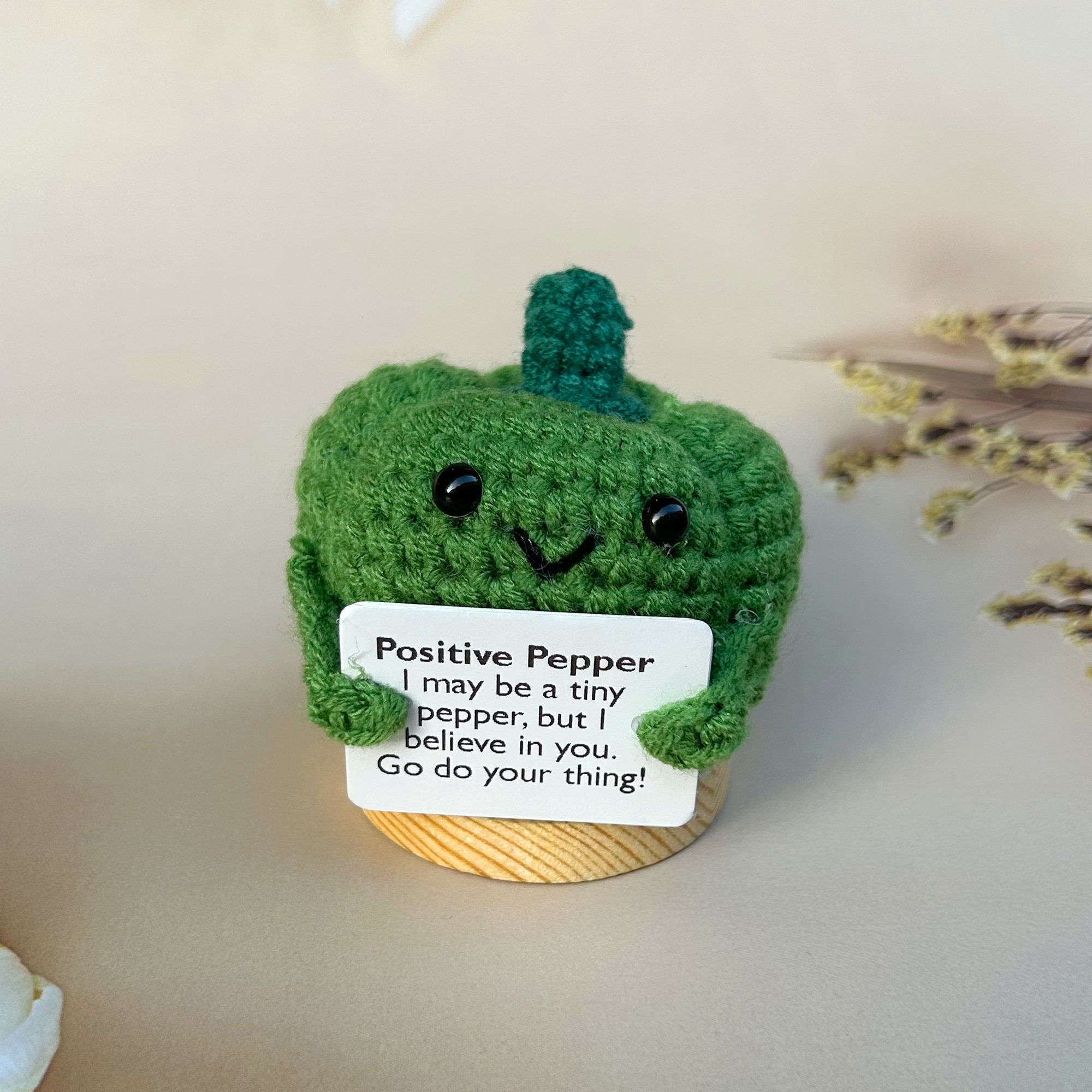 Crochet Vegetables Positive Peppers-food Encouragement Gift-cheer up ...