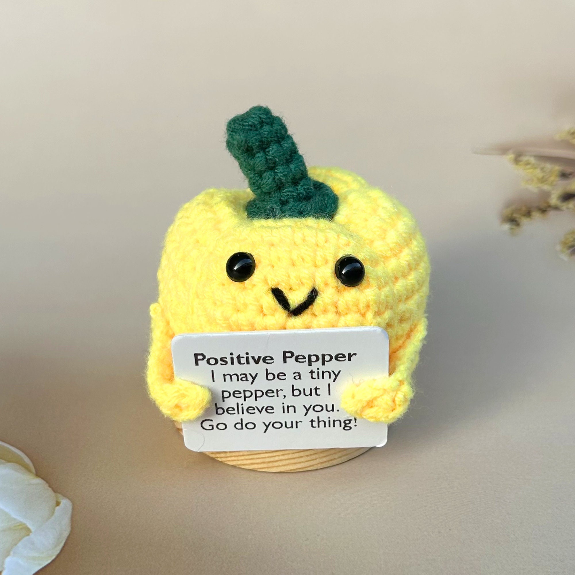 Crochet Vegetables Positive Peppers-food Encouragement Gift-cheer up ...