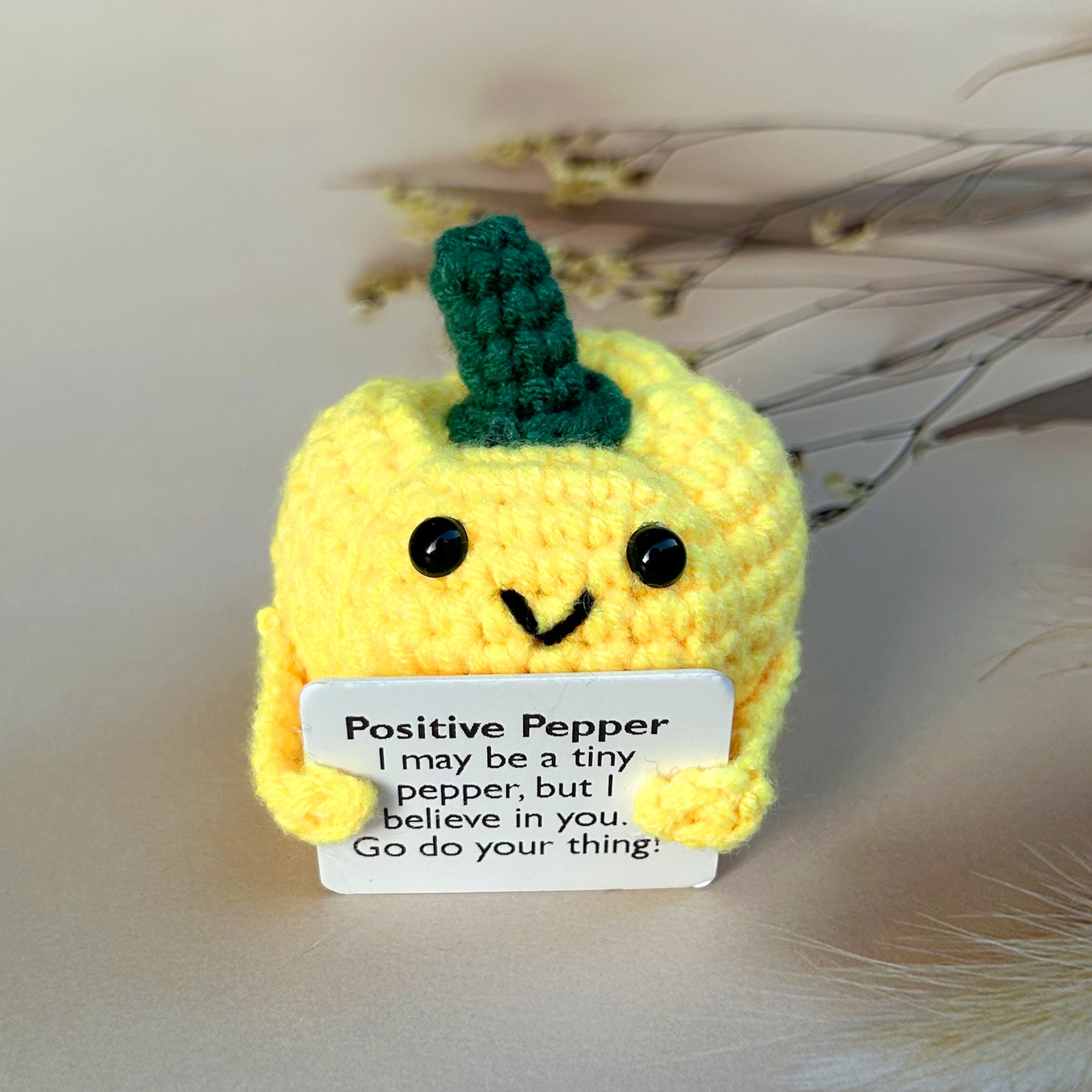 Crochet Vegetables Positive Peppers-food Encouragement Gift-cheer up ...
