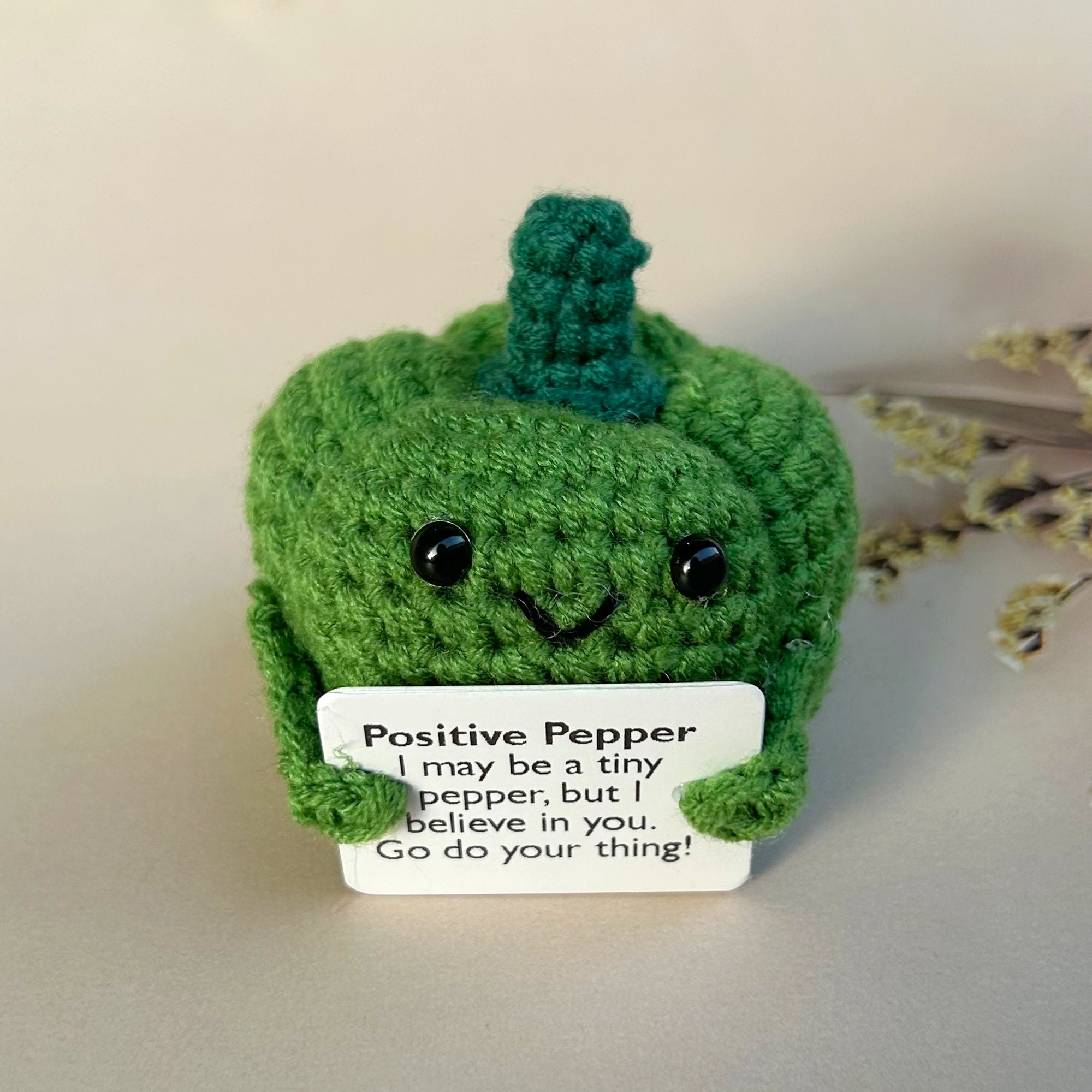 Crochet Vegetables Positive Peppers-food Encouragement Gift-cheer up ...