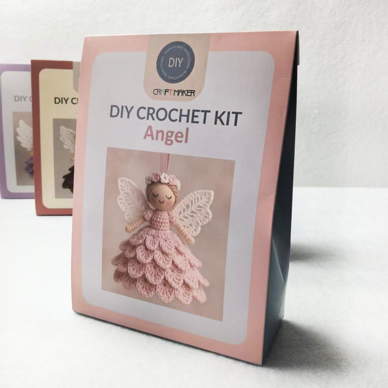 Angel DIY Crochet Kit, Elf Ornaments, Yarn Material Package, Handmade ...