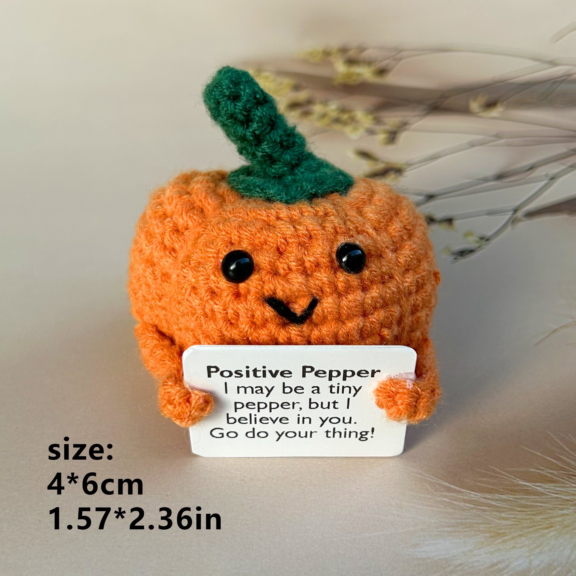 Crochet Vegetables Positive Peppers-food Encouragement Gift-cheer up ...