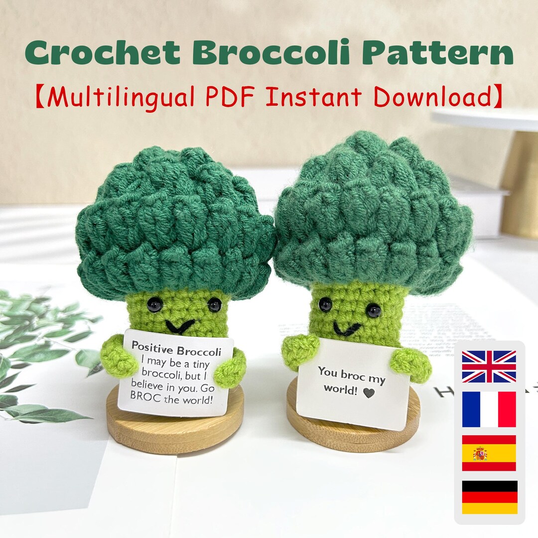 PDF PATTERN ONLY, Crochet Broccoli Pattern, Positive Broccoli, Crochet ...