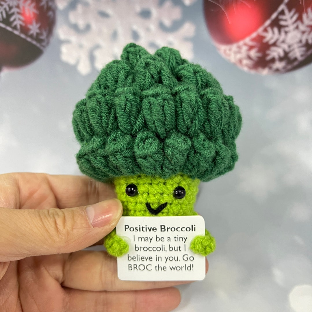 Crocheted Pickle & Broccoli Doll Set: Emotional Support Decor, Mother's ...