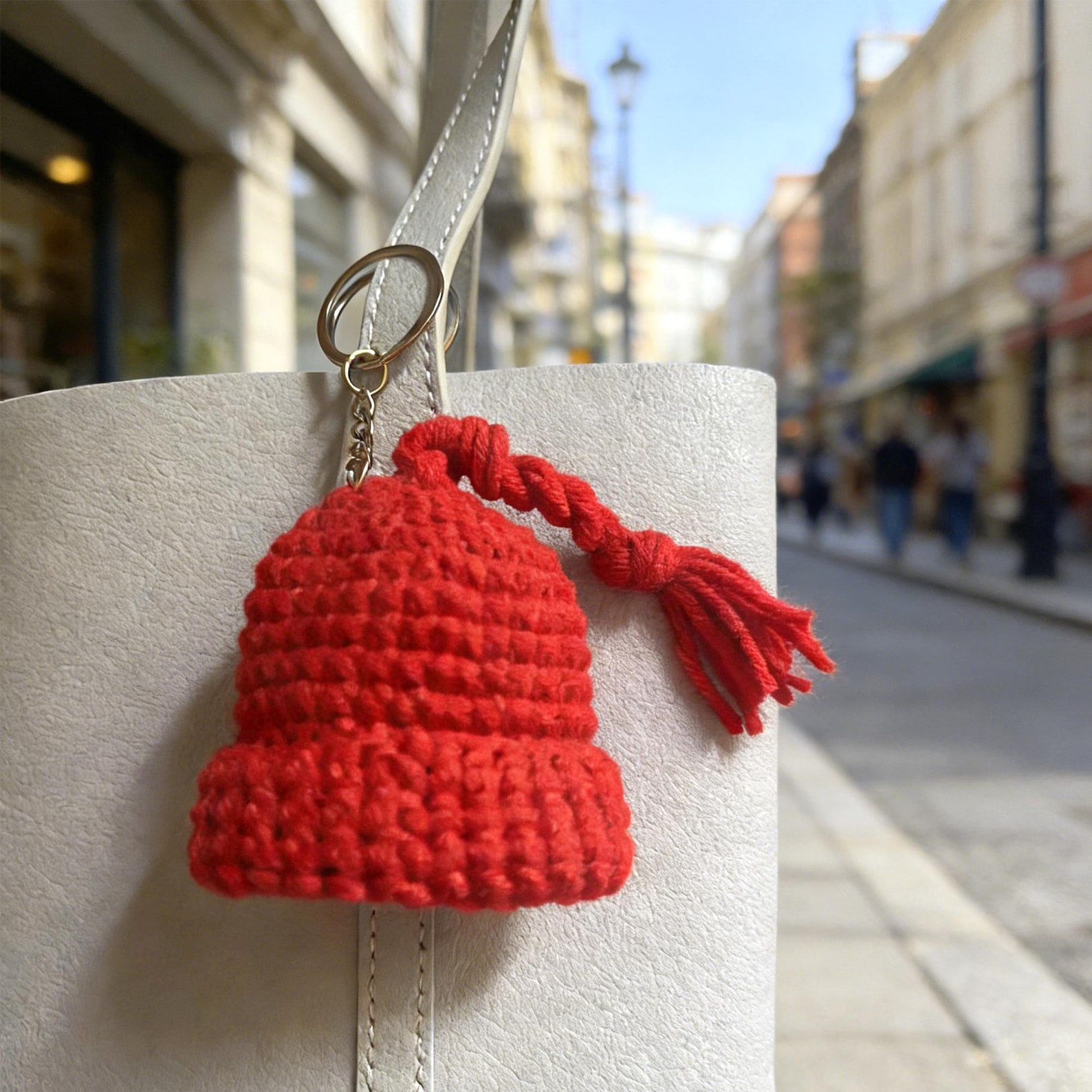 PDF PATTERN ONLY Crochet Red Hat Keychain Pendant Pattern, Anti-ice ...