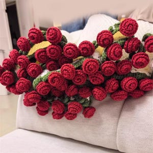 PDF PATTERN ONLY Crochet Blooming Rose Bouquet Blanket Pattern, Video ...