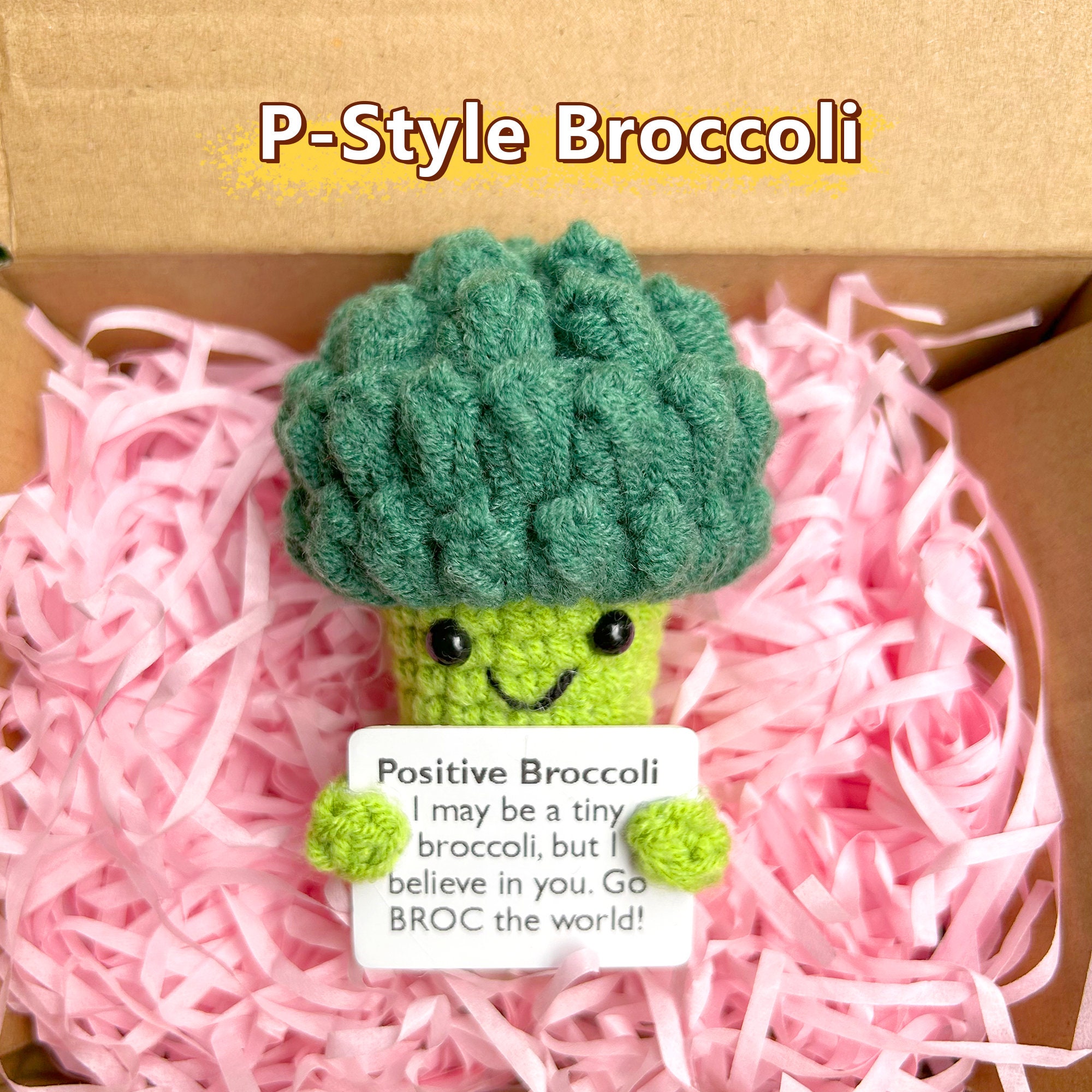 Crochet Broccoli Positive Vegetables-graduation Gift Box-you Broc My ...