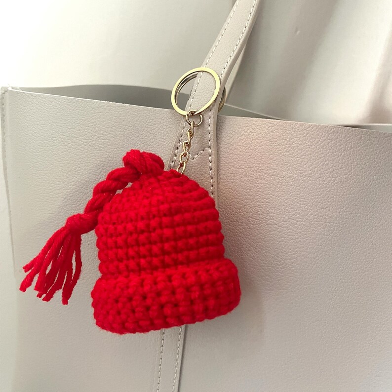 PDF PATTERN ONLY Crochet Red Hat Keychain Pendant Pattern, Anti-ice ...