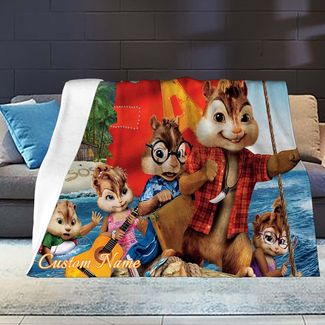 Christmas Gift Alvin and the Chipmunks Blanket Custom Name - Etsy