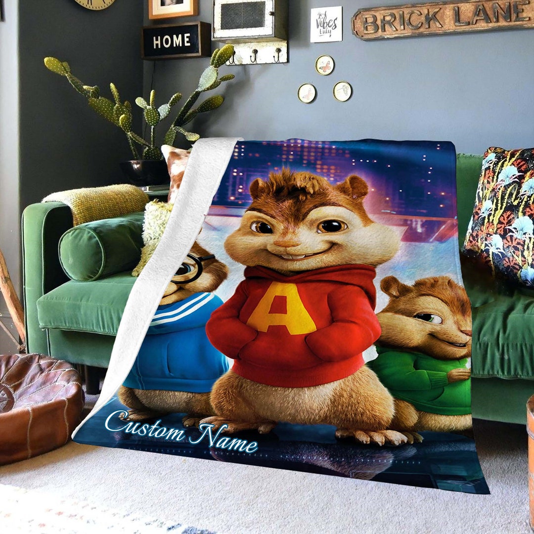 Christmas Gift Alvin and the Chipmunks Blanket Custom Name - Etsy