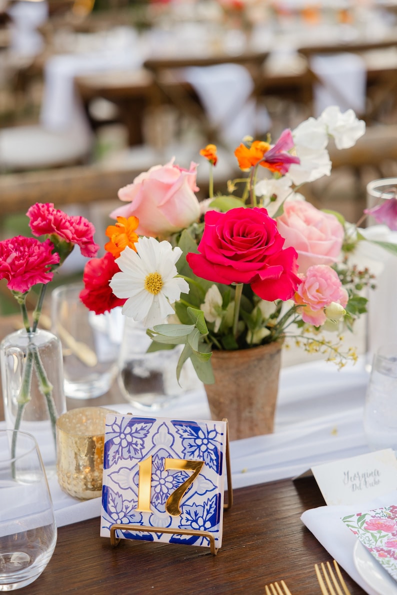 Mediterranean / Spanish Tile Table Numbers - Etsy