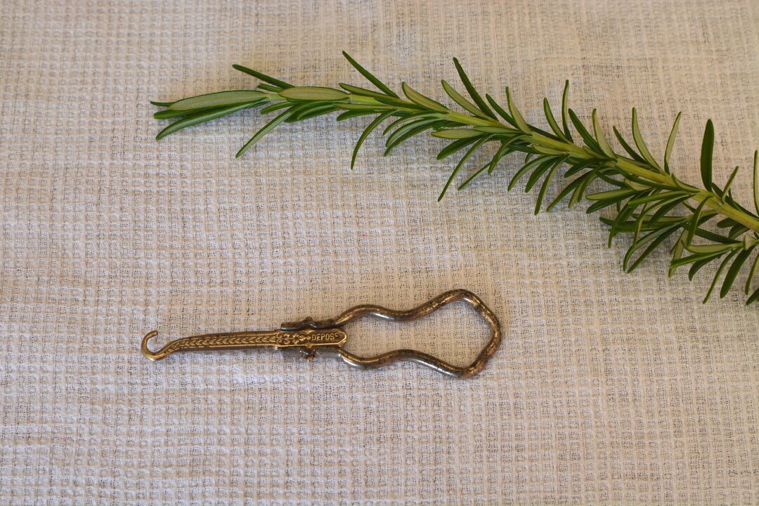 Folding Button Hook - Mandoline Shaped (hand Made) - Circa Late 1800's ...