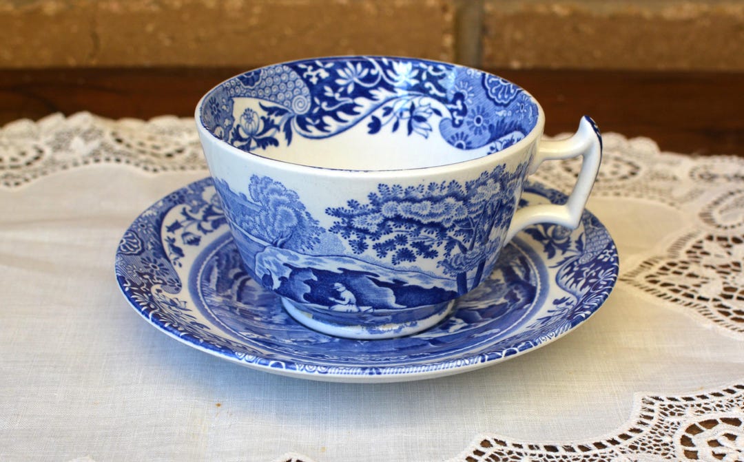 Spode England Italian Spode Design Tea Cup and Saucer Set - C1816 ...