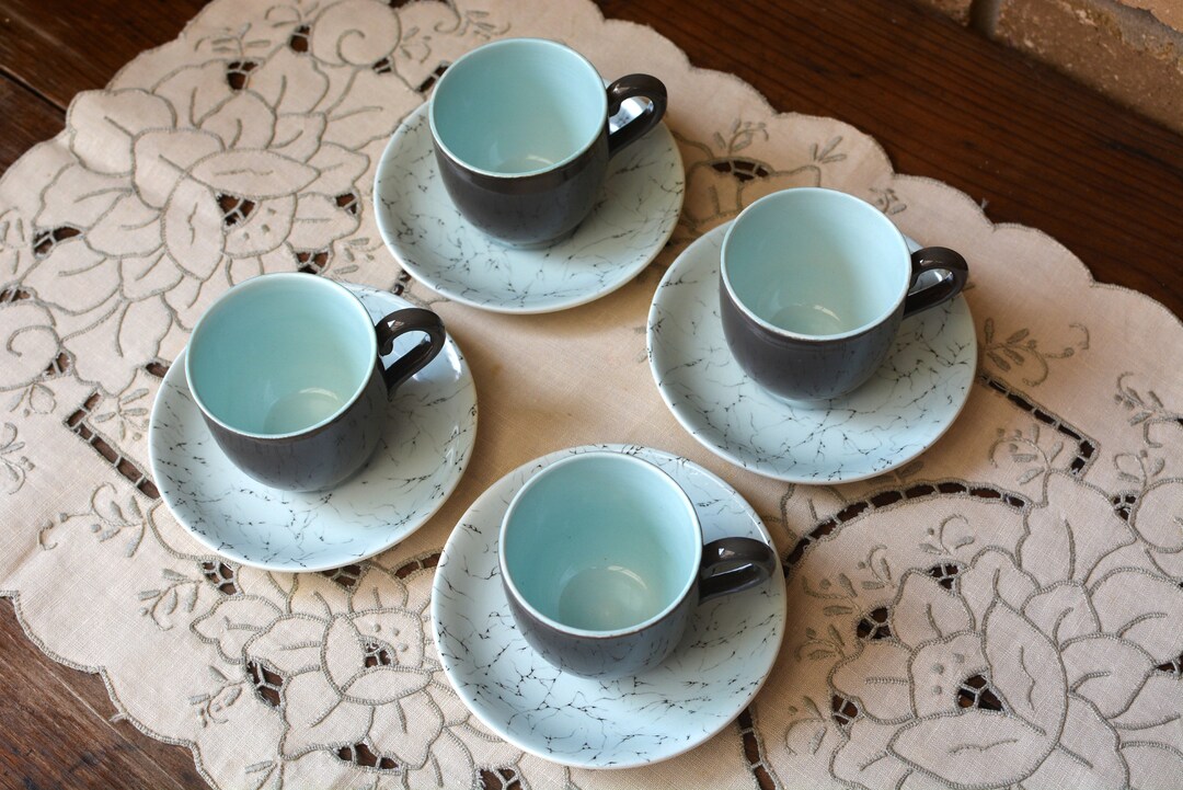 Myott Kingpin Demitasse Set of Coffee Cups X 4 and Saucers X 4 - Etsy