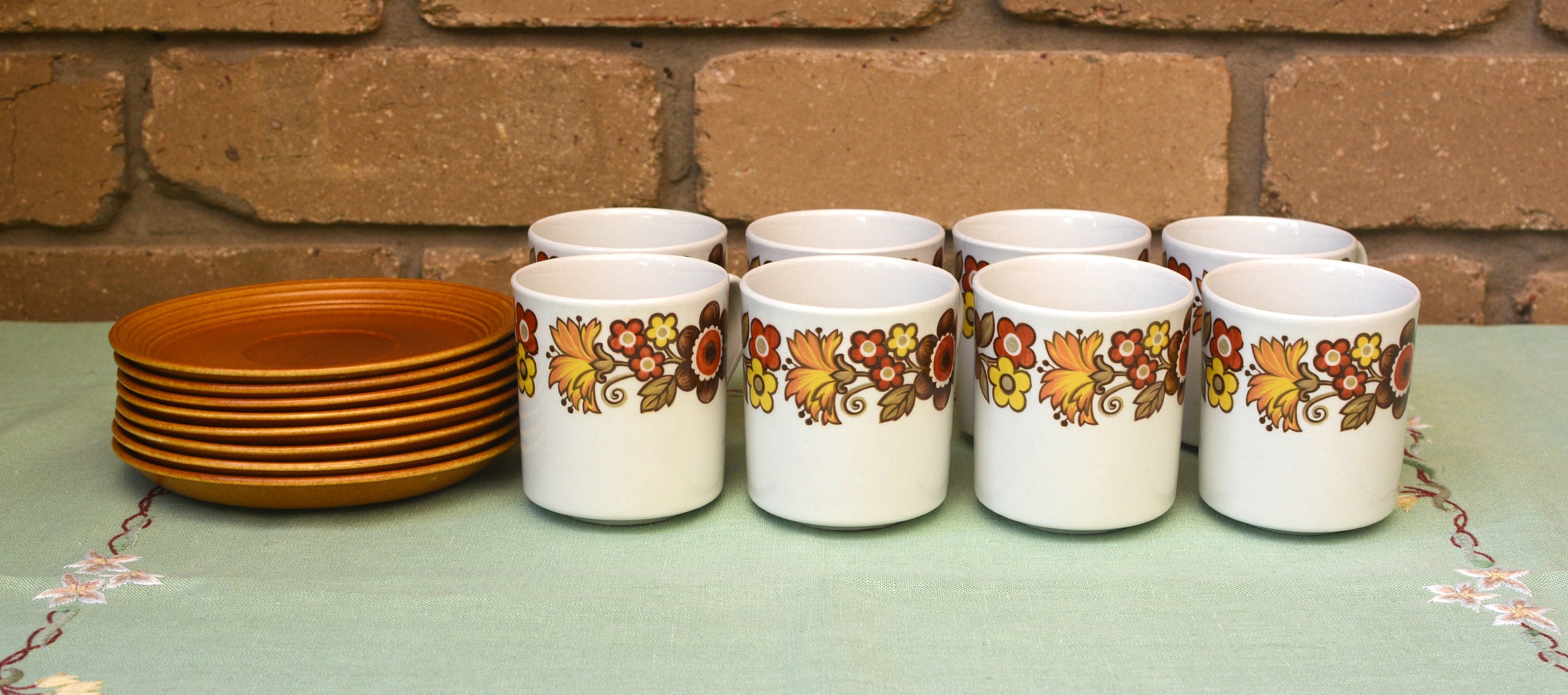 1970's Myott Fine Ironstone 'festival' Coffee/tea Set of 8 Cups and ...