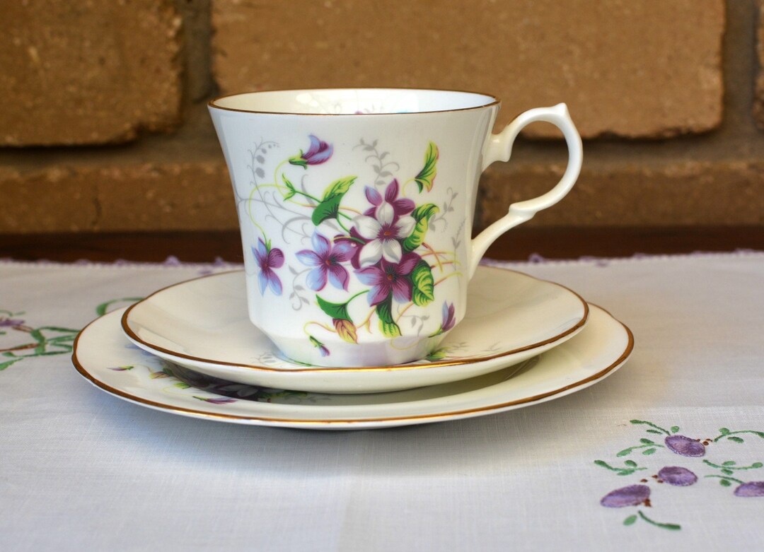 Springfield Tea Cup, Saucer and Cake Plate (3 Piece Set) - Etsy