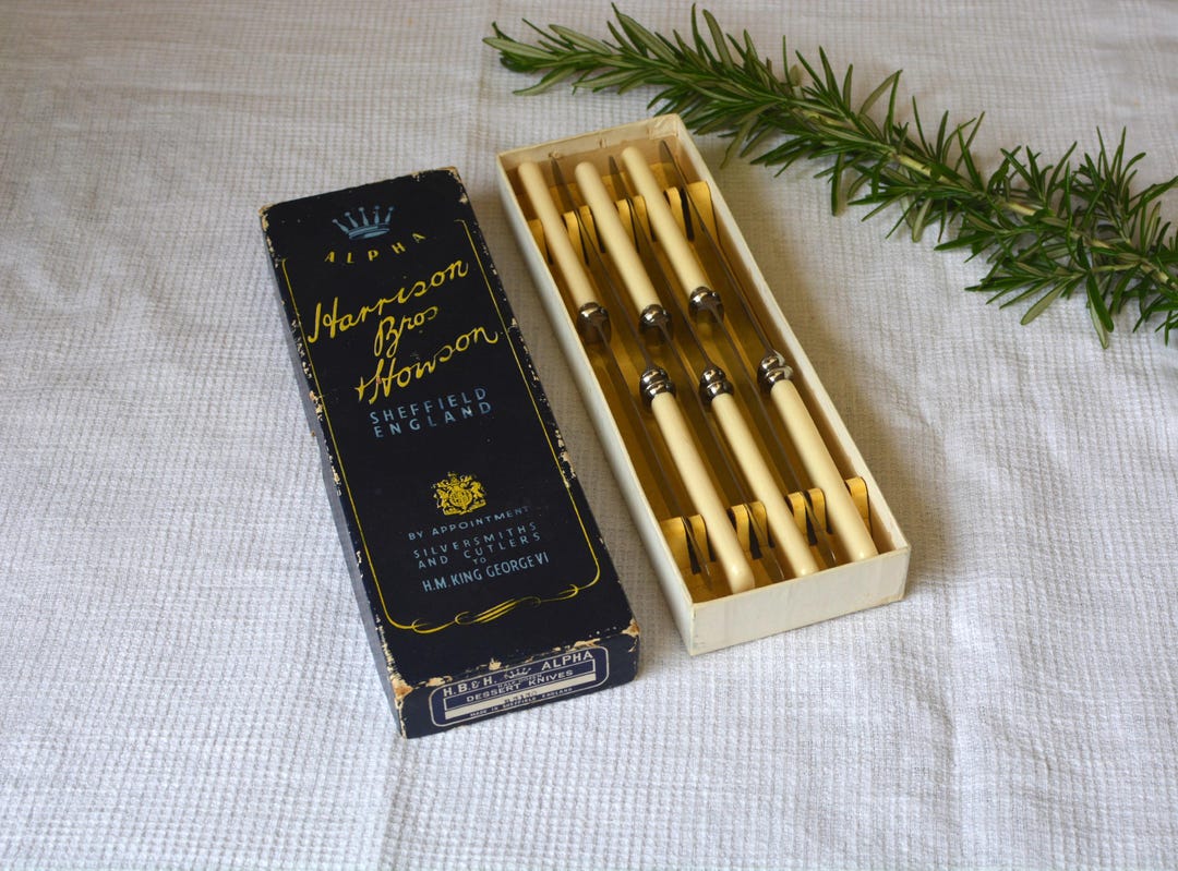 Harrison Bros Howson Alpha Dessert Knives - Boxed Set of Six - Etsy
