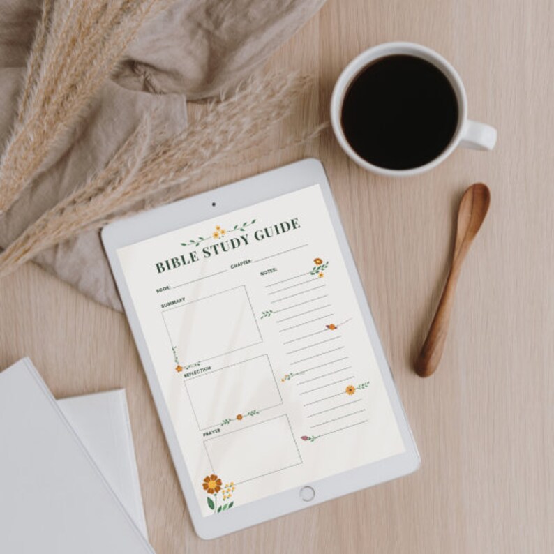Digital Bible Study Guide, Instant Download, Printable Guide, Minimal ...