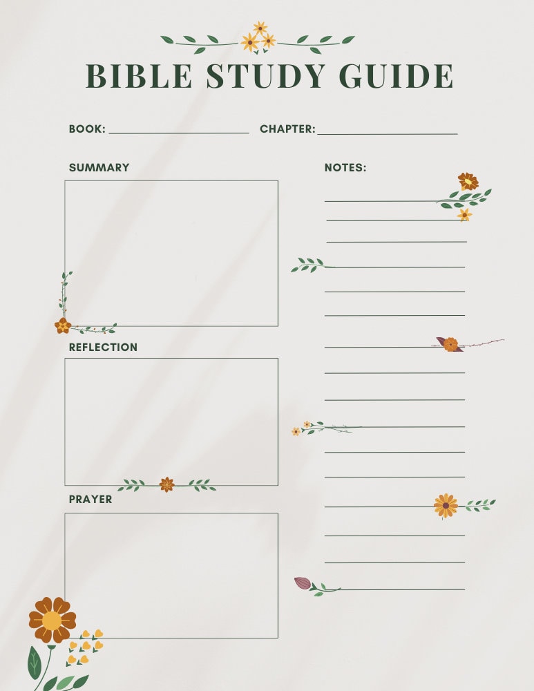 Digital Bible Study Guide, Instant Download, Printable Guide, Minimal ...