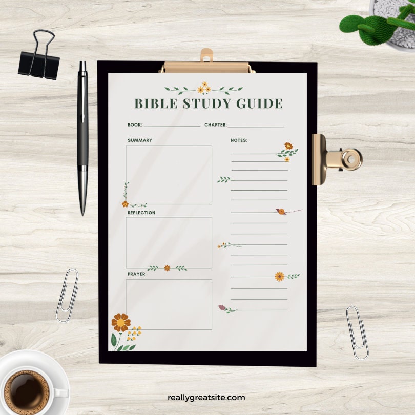 Digital Bible Study Guide, Instant Download, Printable Guide, Minimal ...