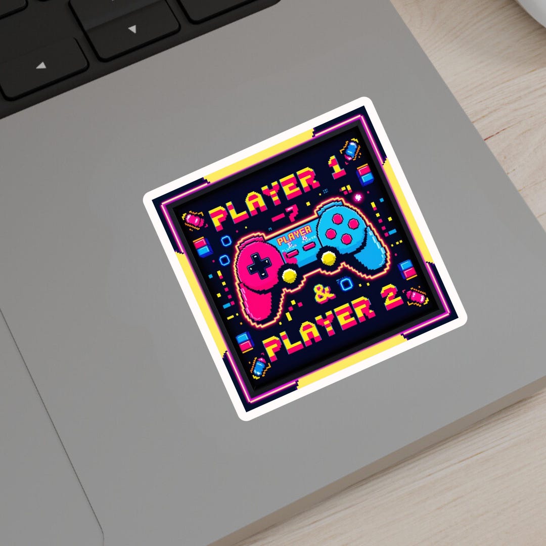 Retro Y2K Gamer Couple Sticker Pack 5 Perfect for Tech-lovers & 2000s ...