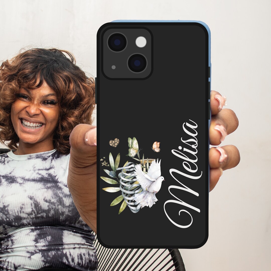 Personalized Radiology Nurse Phone Case, Floral Skeleton Design - Etsy