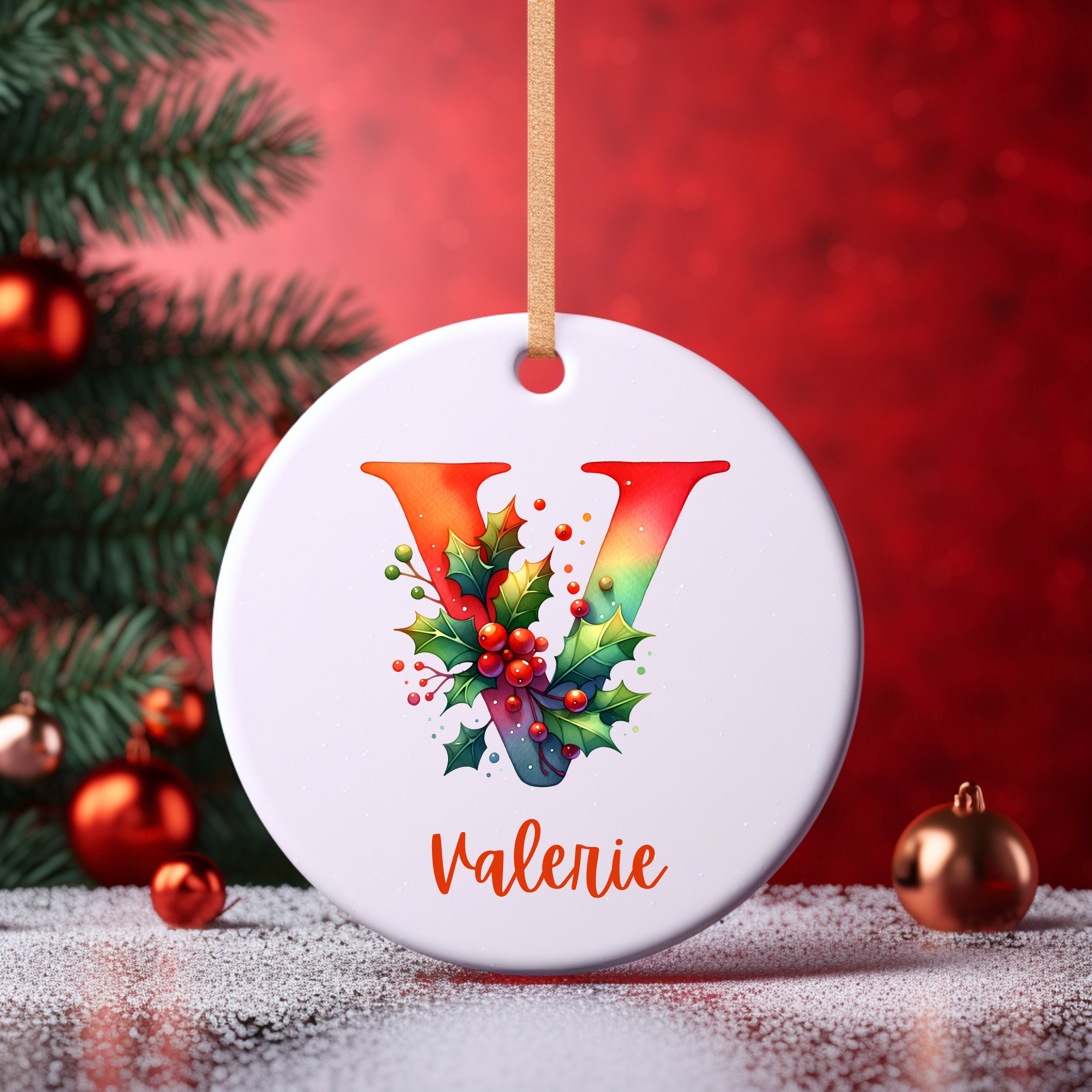 Christmas Watercolor Alphabet Clipart - Downloadable Decorative PNG ...