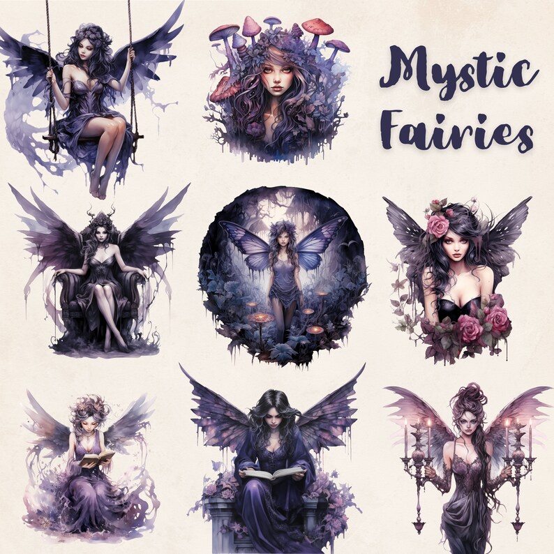 Mystic Fairy PNG Clipart - 20 Enchanting Dark Fairy Downloadable Files ...