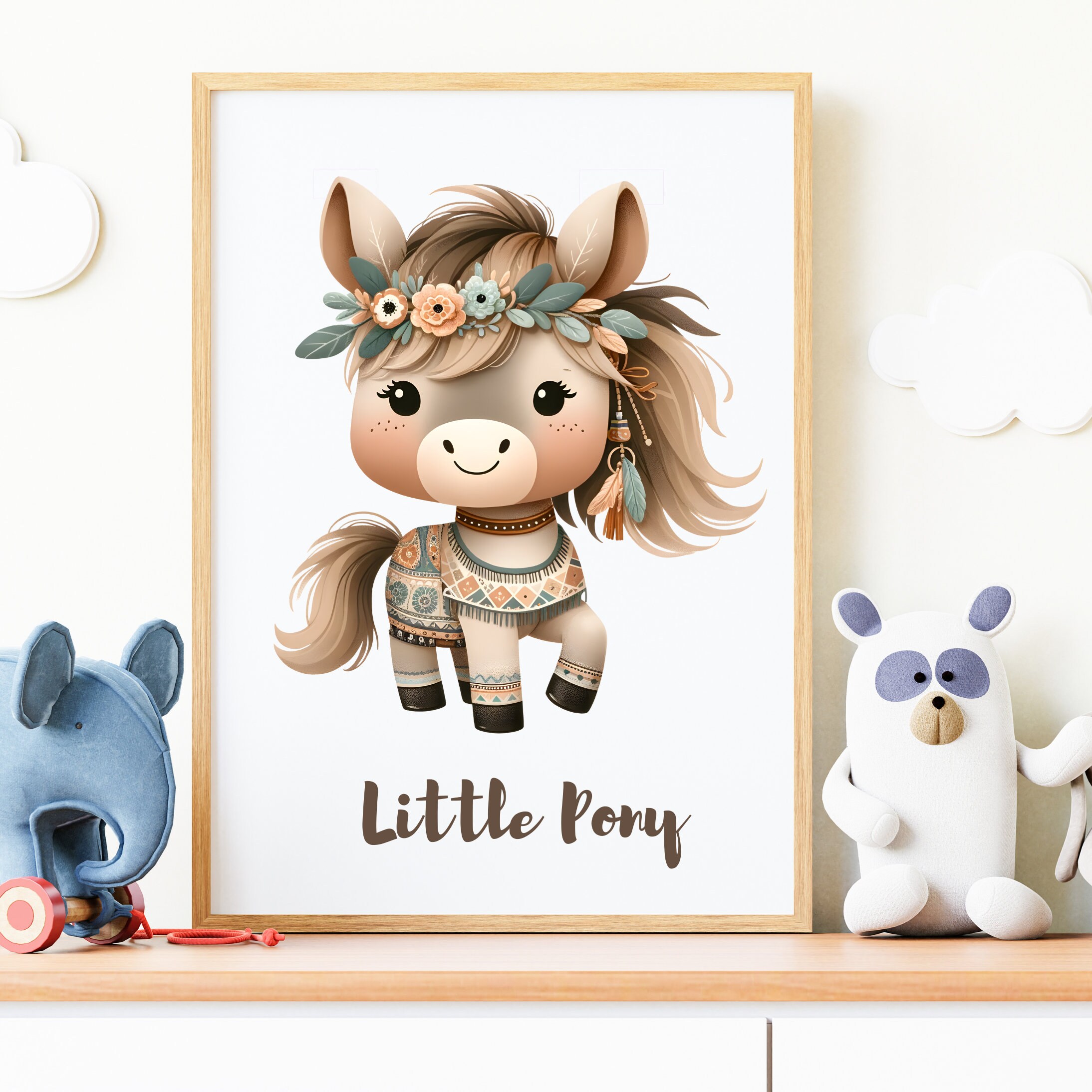 Boho Farm Animal PNG Bundle Clipart Cute and Sweet Whimsy Watercolor ...