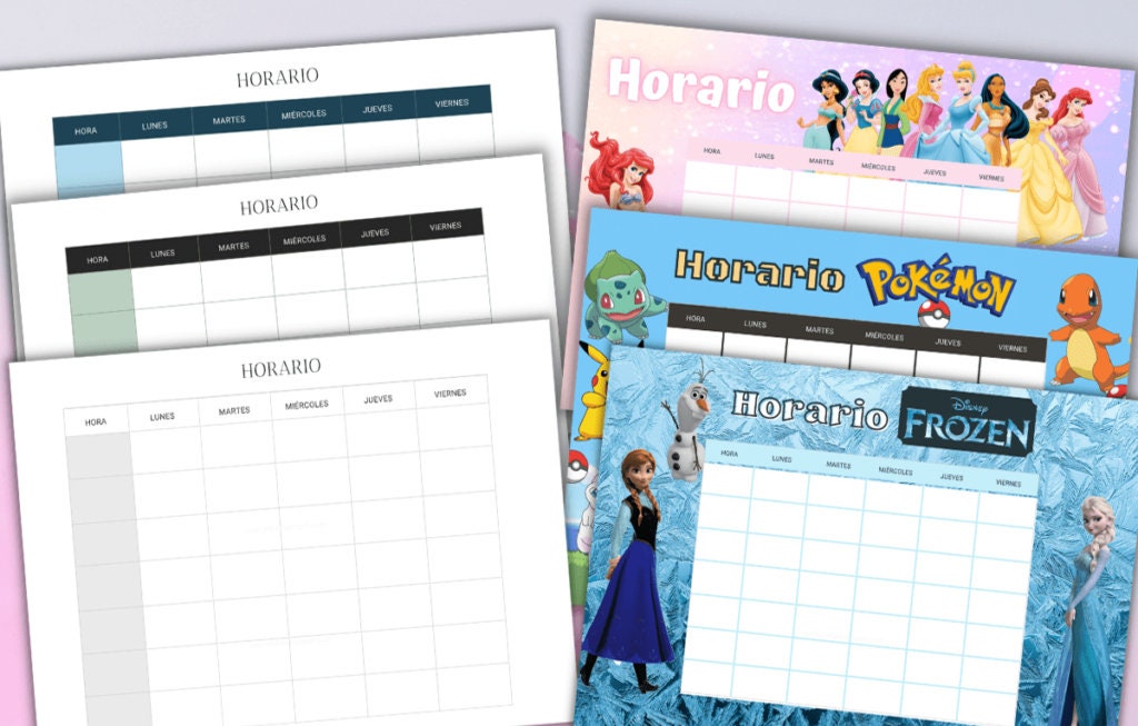 School Schedule to Print PDF - Etsy