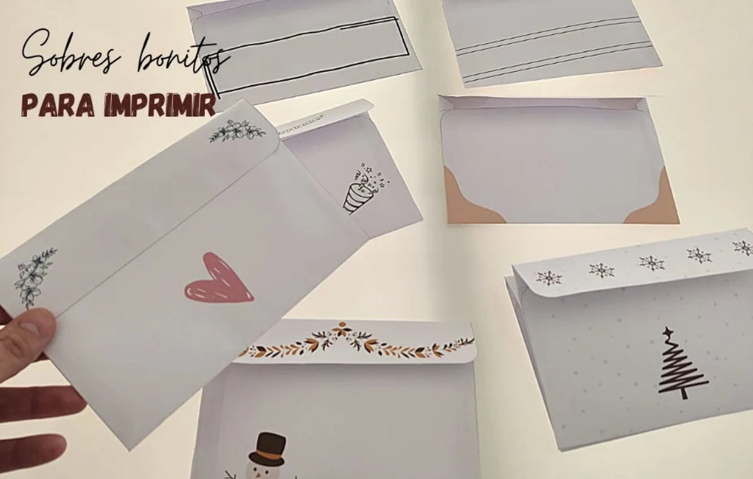 Plantillas de Sobres para imprimir PDF 2024 - Etsy España
