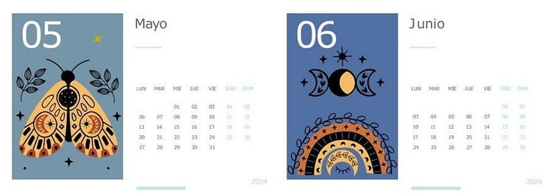 Kalender 2024 zum Ausdrucken im PDF-Format zum Herunterladen Jeder ...