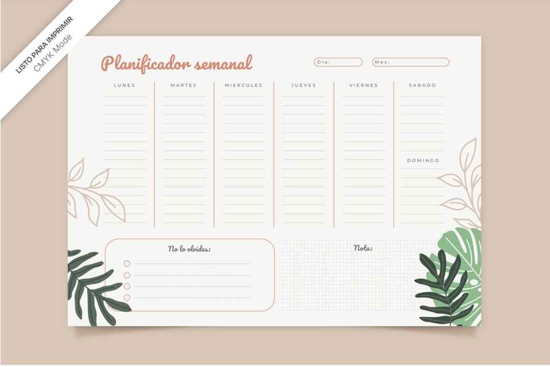 Weekly Planner in Spanish / Spanish PDF / PNG 2024 Digital Planner 2024 ...