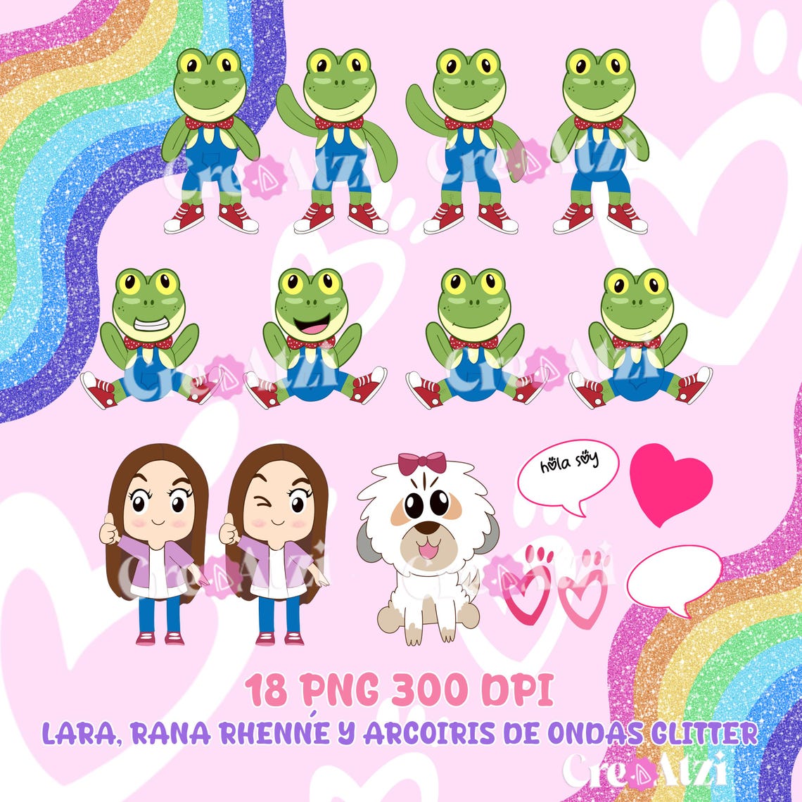 Clipart Rana Rhenné y Lara Campos - Etsy España