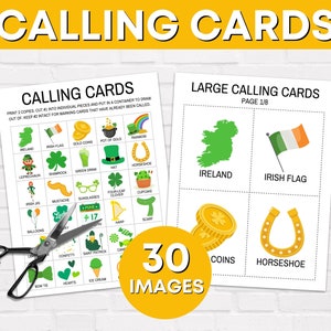 60 St Patricks Day Bingo Cards Game Printable, St Patrick Bingo Board ...