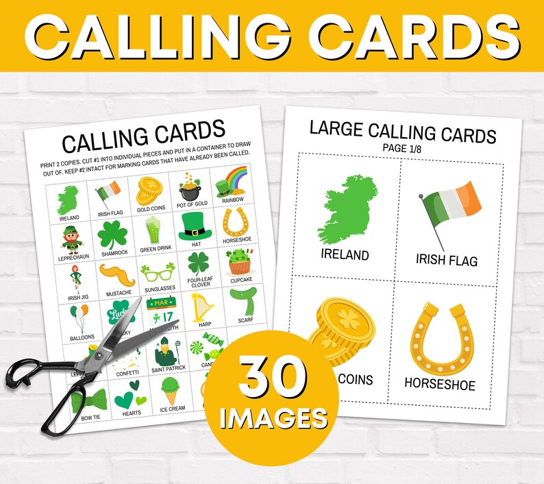 60 St Patricks Day Bingo Cards Game Printable, St Patrick Bingo Board ...