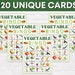 120 Vegetable Bingo Cards Printable Game, Vegetable Bingo Boards ...