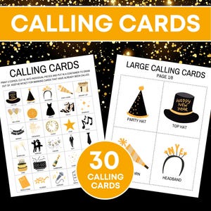 90 New Years Bingo Cards Printable Game, New Years Eve Bingo Boards ...