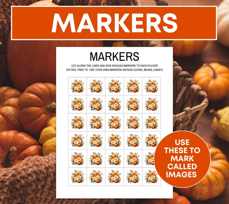 60 Fall Bingo Cards Printable Game, Fall Autumn Bingo Boards, Fall ...