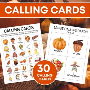 30 Fall Bingo Cards Printable Game, Fall Autumn Bingo Boards, Fall ...
