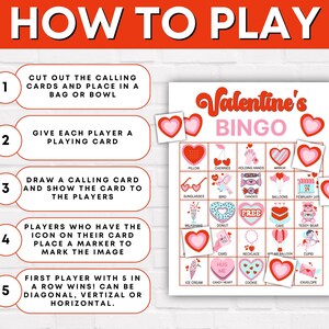 60 Valentines Bingo Game Cards Printable, Valentine's Day Bingo Cards ...