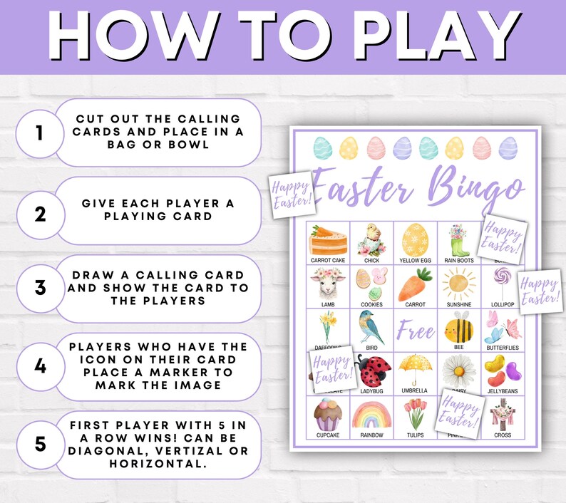 30 Easter Bingo Cards Printable Game, Easter Bingo Boards Activity for ...