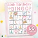 60 50th Birthday Bingo Cards Printable Game, 50th Birthday Party Bingo Board Game, Womens ...