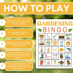 30 Gardening Bingo Cards Printable Game, Gardening Club Bingo Activity ...