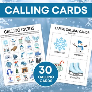 60 Winter Bingo Cards Printable Game,winter Bingo Board Activity for ...