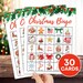 30 Christmas Bingo Card Printable Game,christmas Bingo Board,christmas ...